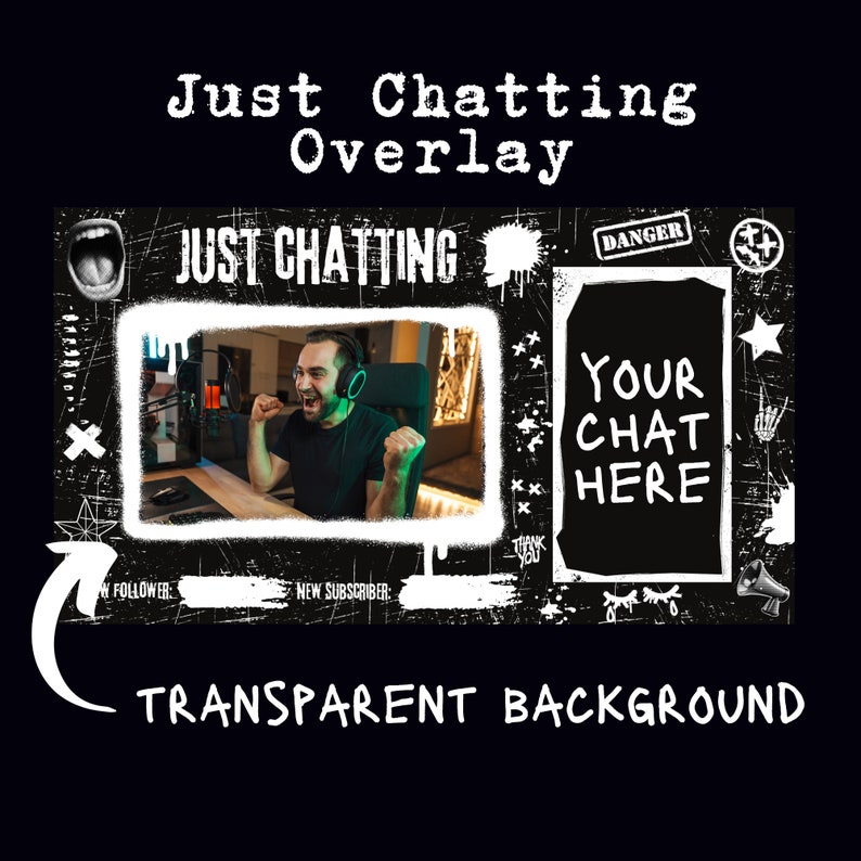 Grunge Twitch Streaming Bundle, Animated Stream Package, Twitch Banner ...