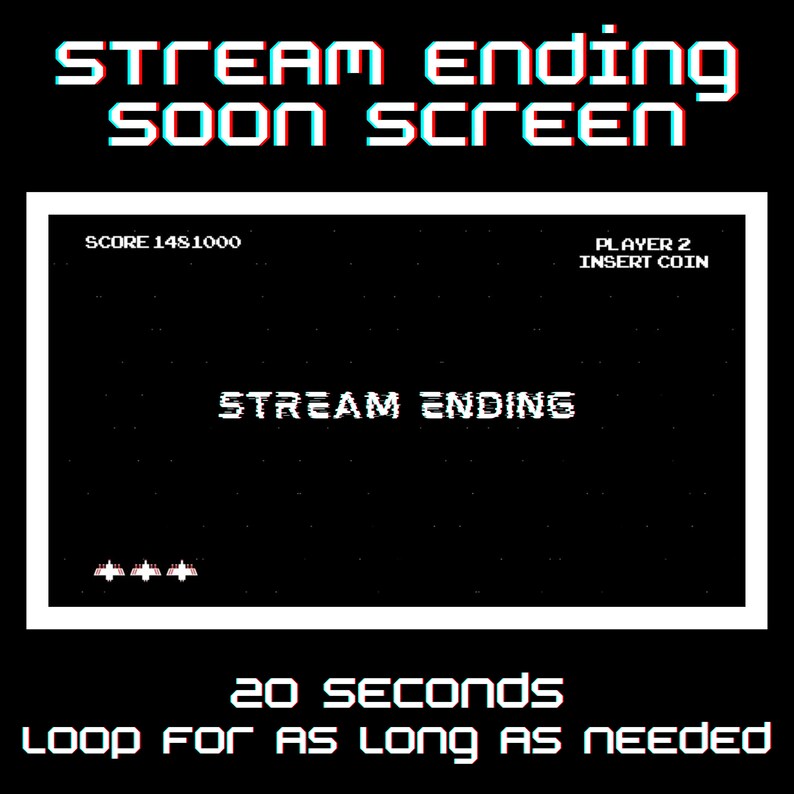 8 Bit Arcade Game Themed Animated Video Game Streaming Screens, Stream ...