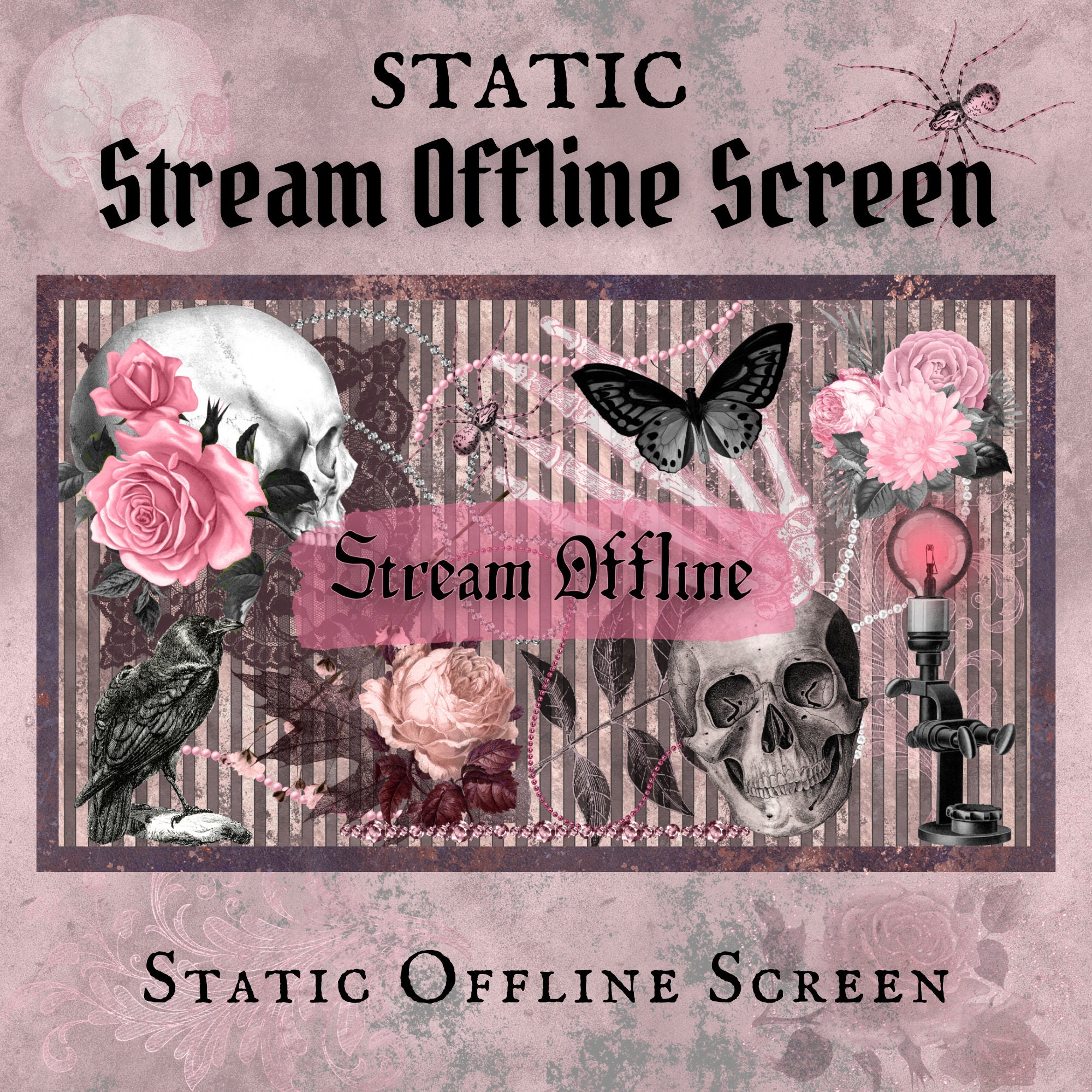 Gothic Parlor Animated Streaming Screens, Stream Starting Soon, Stream ...