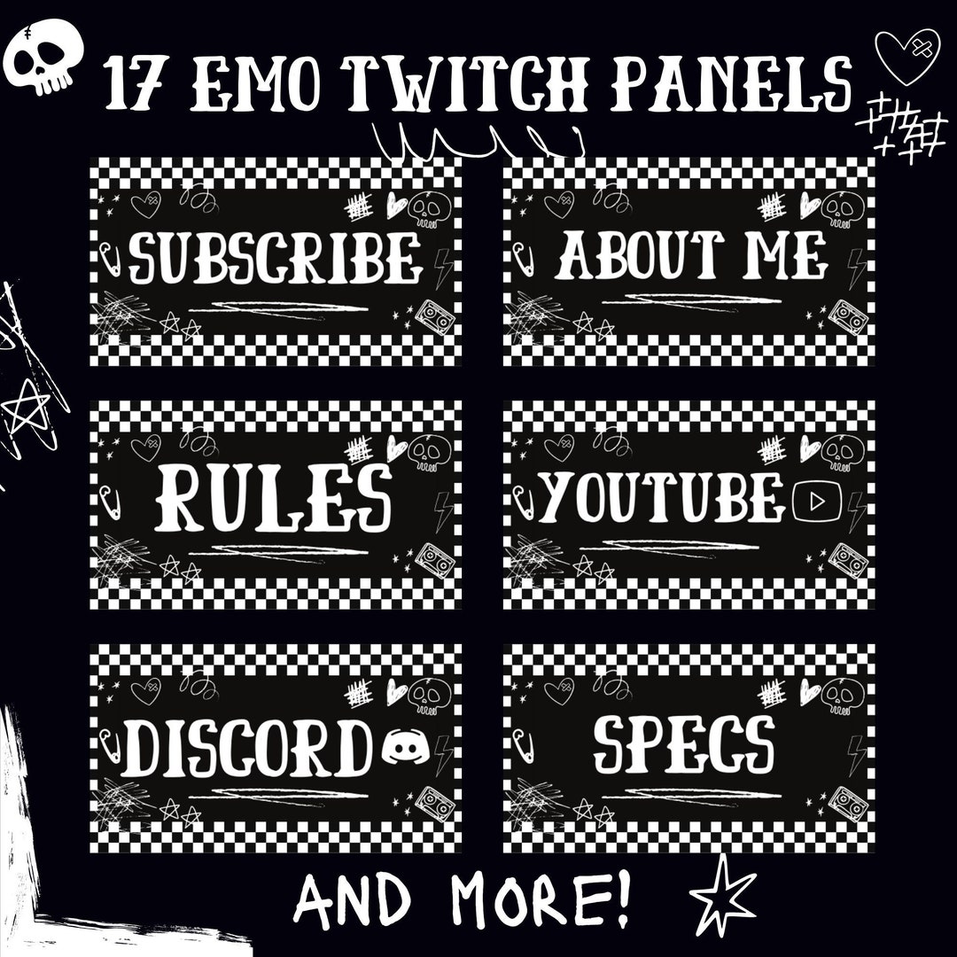 Emo Themed Twitch Panels, Video Game Streaming, Social Media and ...