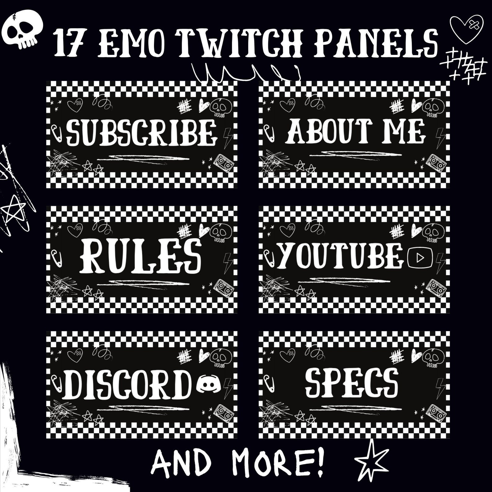 Emo Themed Twitch Panels, Video Game Streaming, Social Media and ...