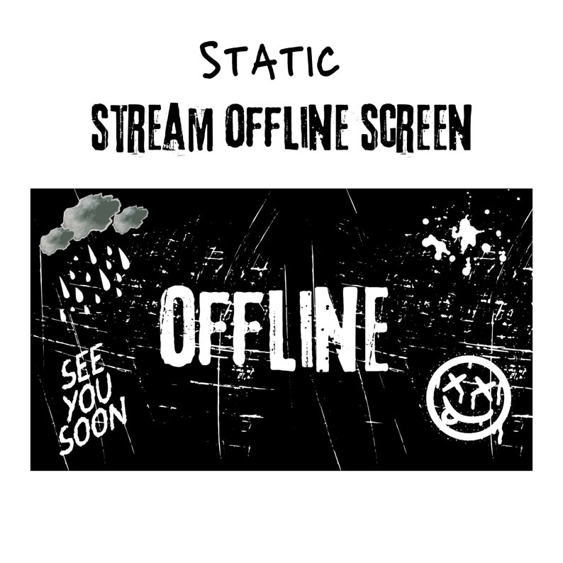Grunge Themed Animated Video Game Streaming Screens, Stream Starting ...