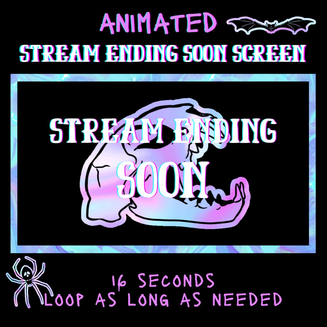 Holographic Emo Themed Animated Video Game Streaming Screens, Stream ...