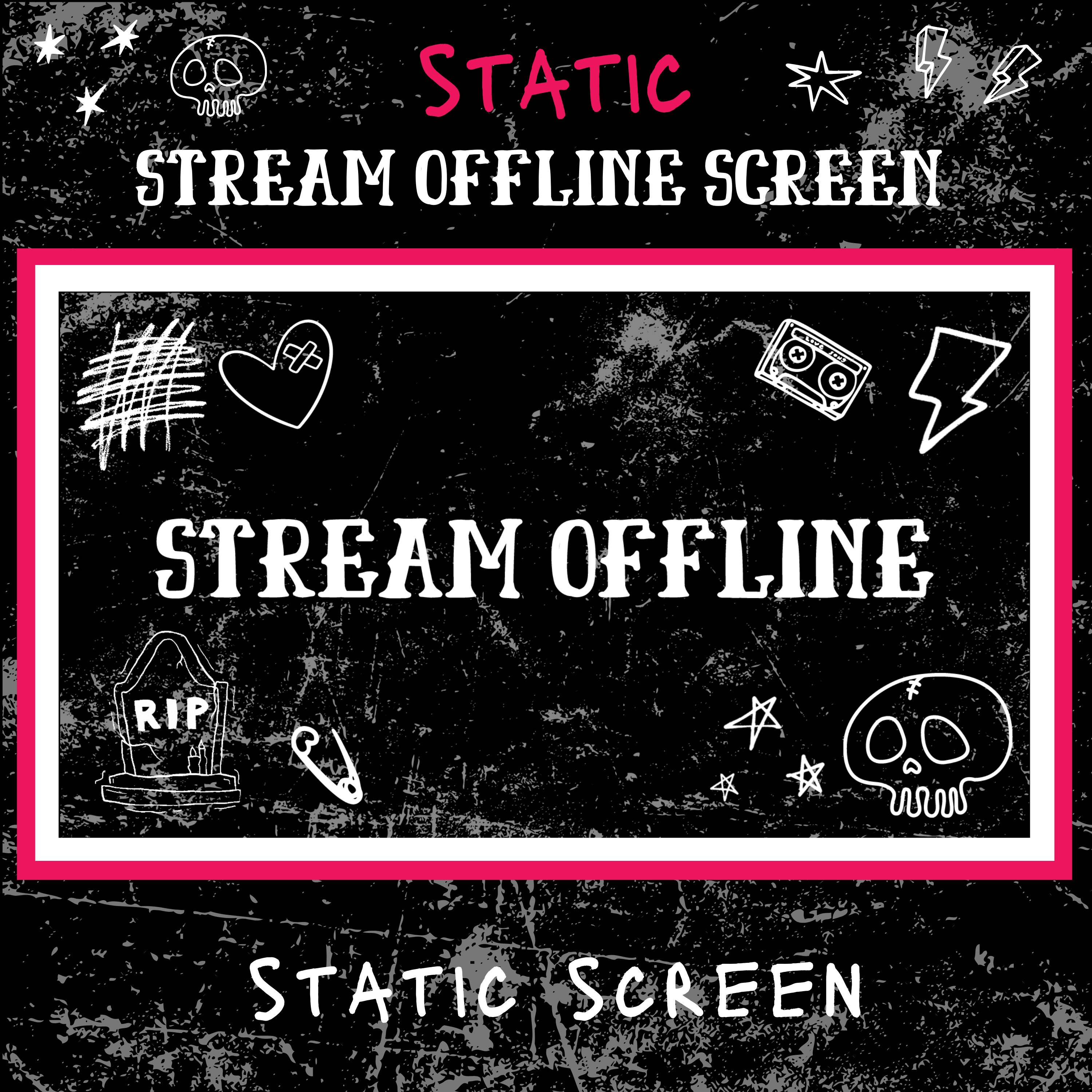 Emo Themed Animated Video Game Streaming Screens, Stream Starting Soon ...