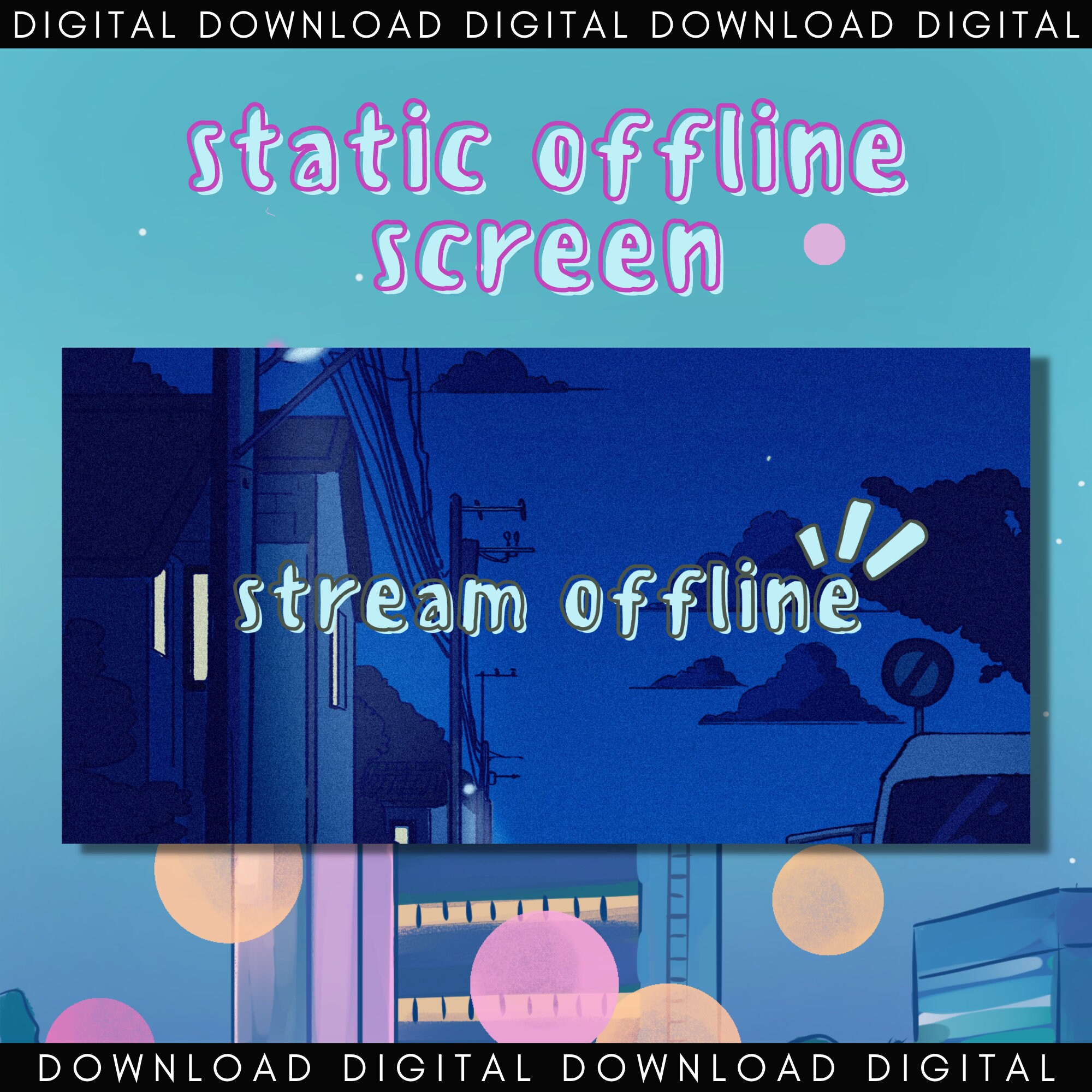 Simple Anime Themed Animated Video Game Streaming Screens - Etsy