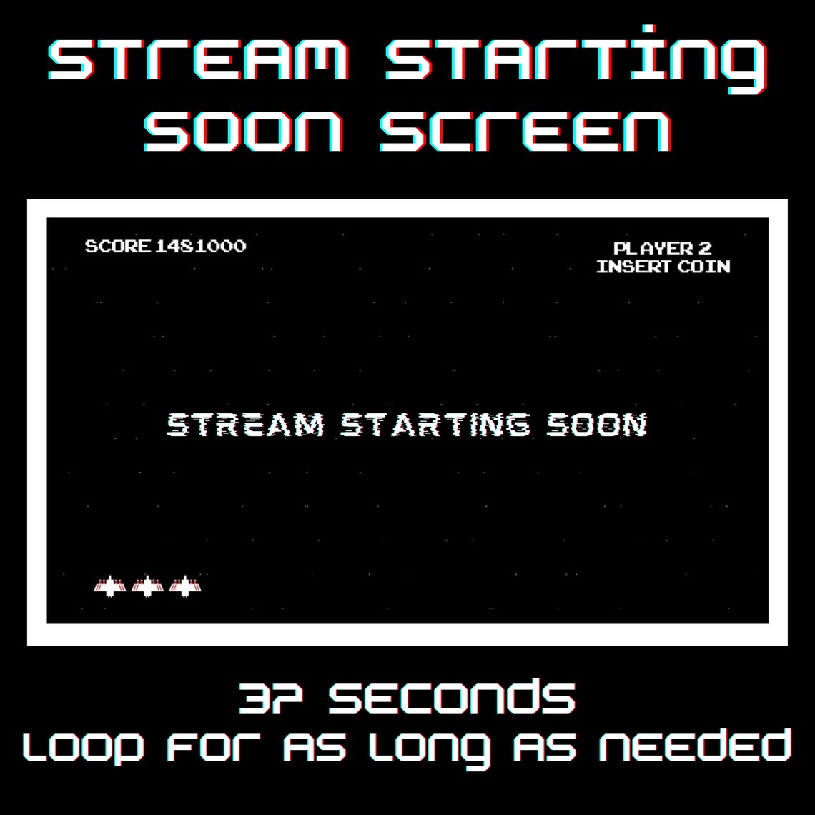 8 Bit Arcade Game Themed Animated Video Game Streaming Screens, Stream ...