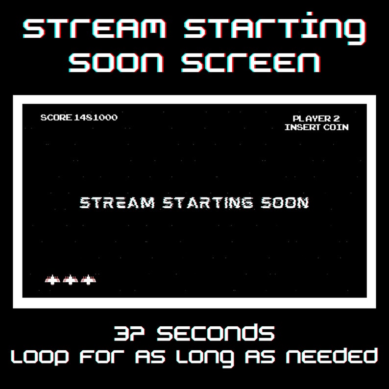 8 Bit Arcade Game Themed Animated Video Game Streaming Screens, Stream ...