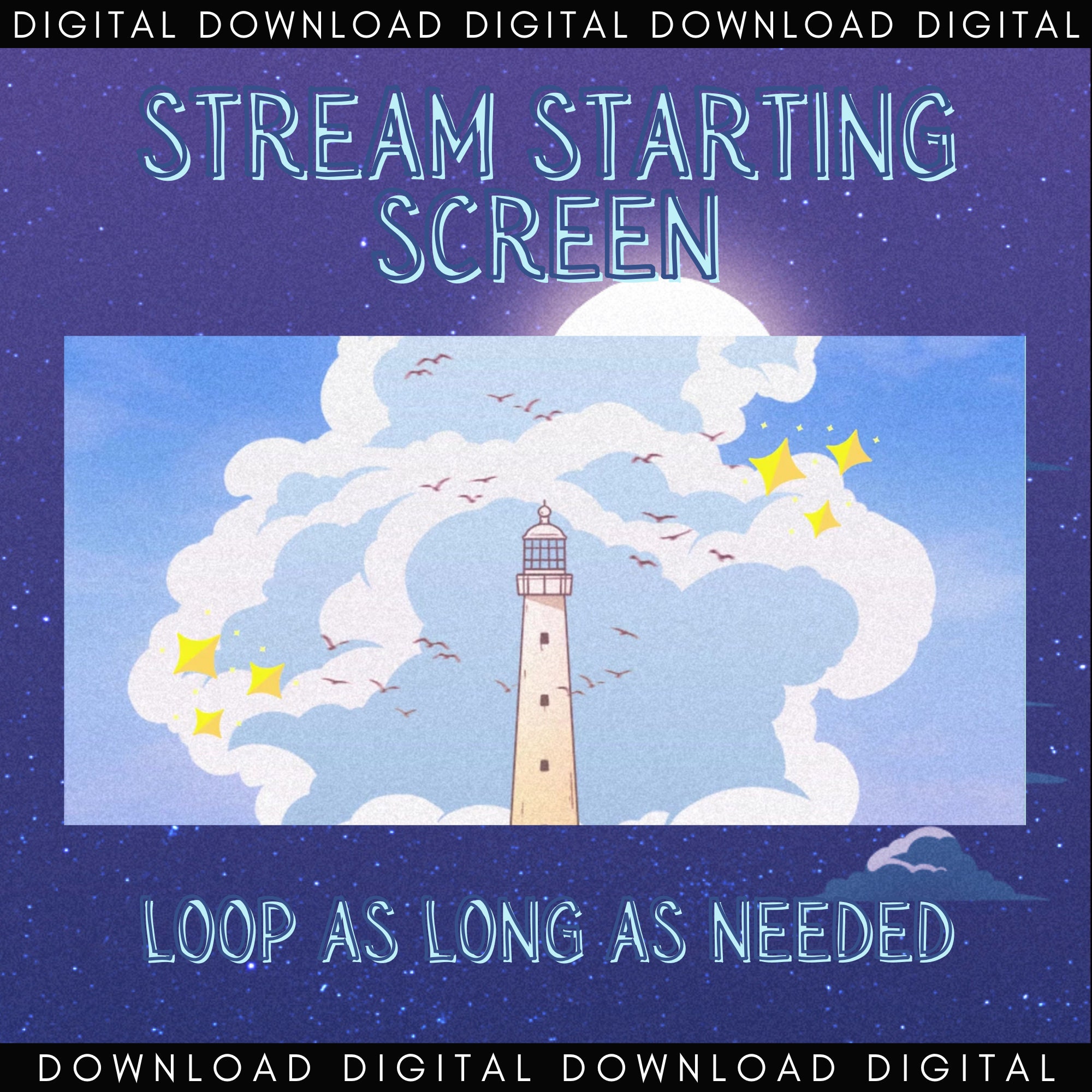 Anime Themed Animated Video Game Streaming Screens, Stream Starting ...