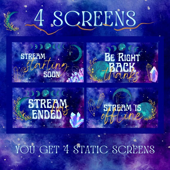 Moon Power Themed Static Video Game Streaming Screens Stream - Etsy
