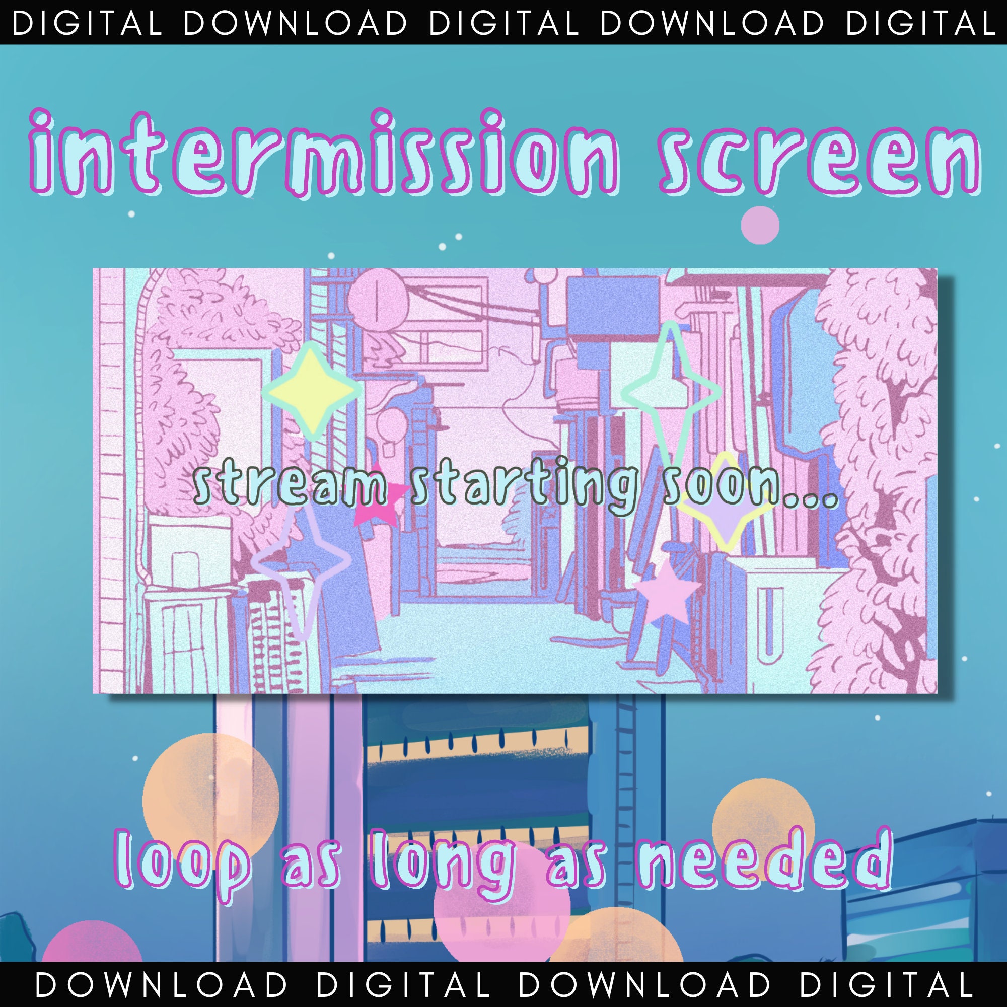 Simple Anime Themed Animated Video Game Streaming Screens - Etsy