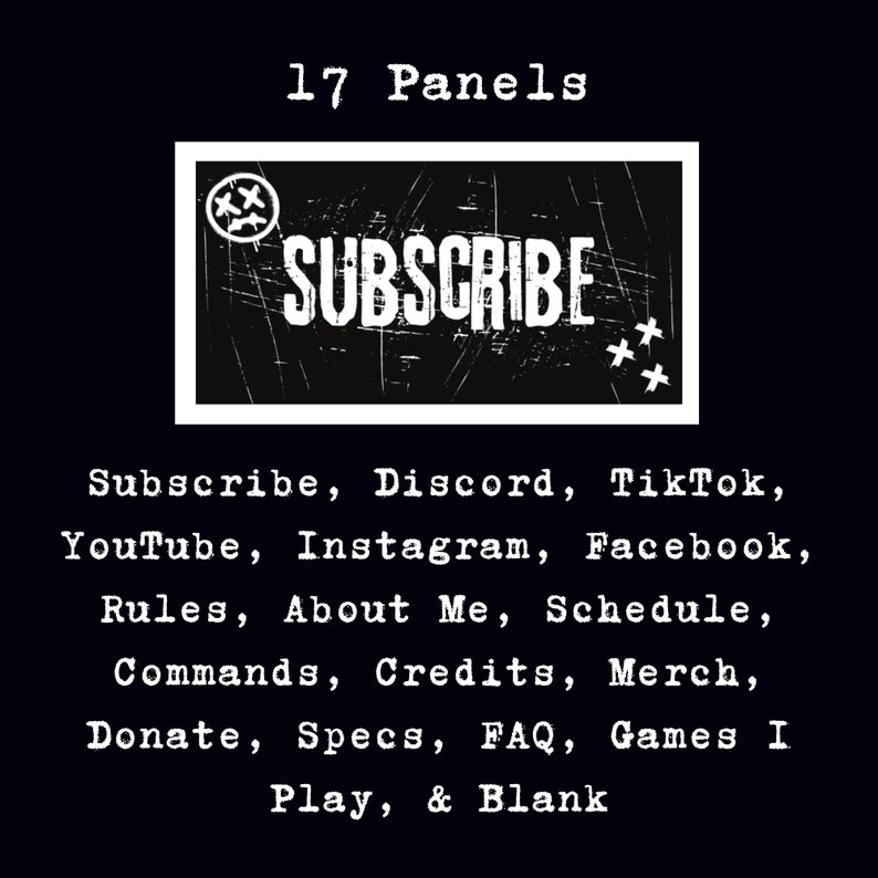 Grunge Twitch Streaming Bundle, Animated Stream Package, Twitch Banner ...