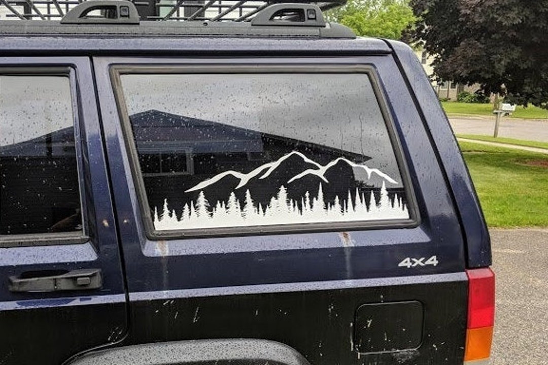 Jeep XJ Cherokee Mountains Decal Set - Etsy