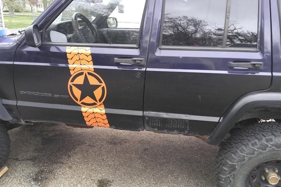 Jeep XJ Door Star Tire Tracks | Etsy