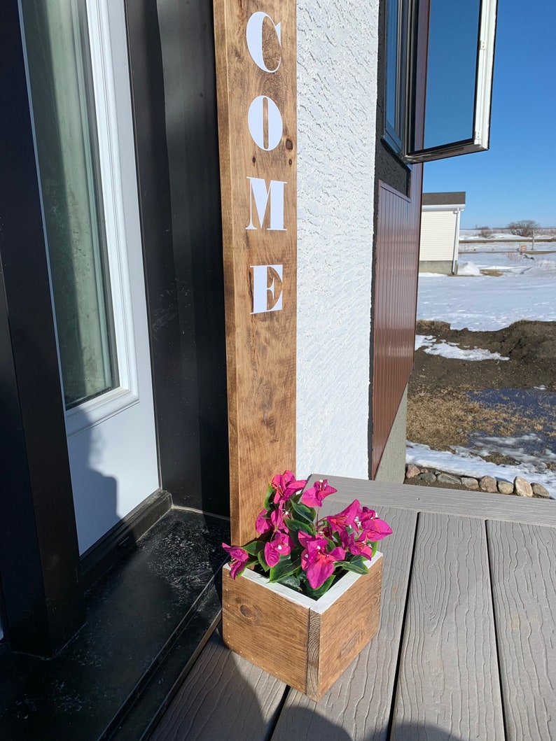 Welcome Planter Sign - Etsy