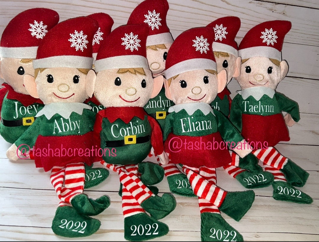 Personalized Christmas Elves Boy Elf Girl Elf Holiday Elves Plush ...