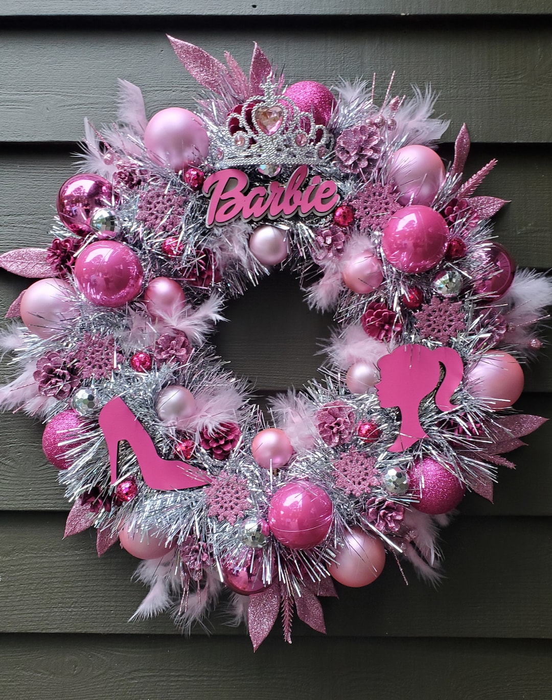 Barbie Inspired Wreath Pink Wreath Shabby Chic Wreath Pink - Etsy