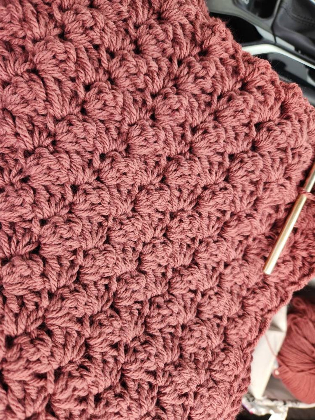 Cinnabar Seashell Crochet Baby Blanket Handmade - Etsy