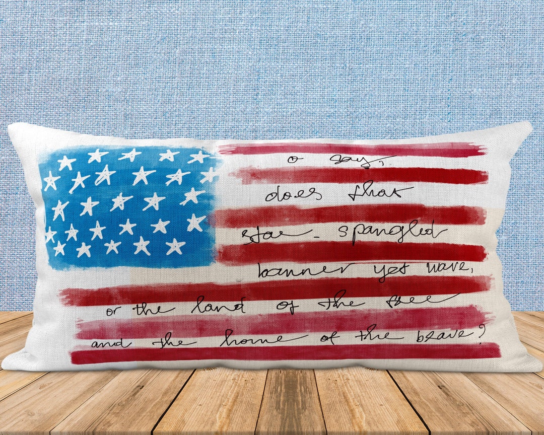 American Flag Pillow, Independence Day, Stars and Stripes Pillow, 4th ...