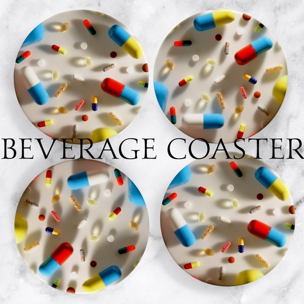 Pill Coaster - Etsy
