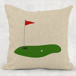 Golf Pillow, Linen Golf Pillow, Gift for Golfer, Linen Pillow Cover ...