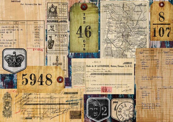 Take A Number Rice Paper Size A3 Decoupage for Furniture | Etsy