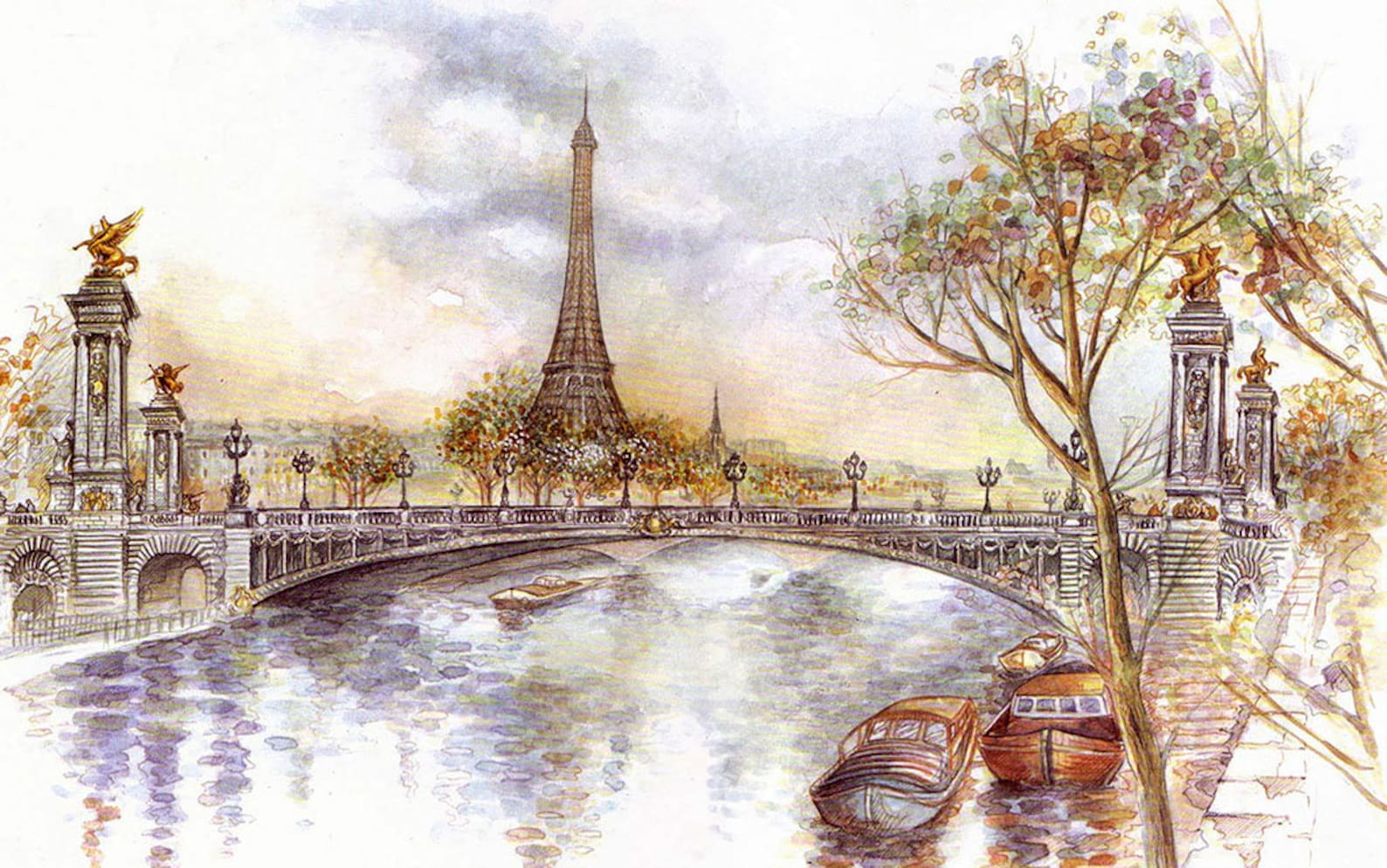 Afternoon in Paris Decoupage Paper Size Xl 20"x30" for Furniture, Home ...
