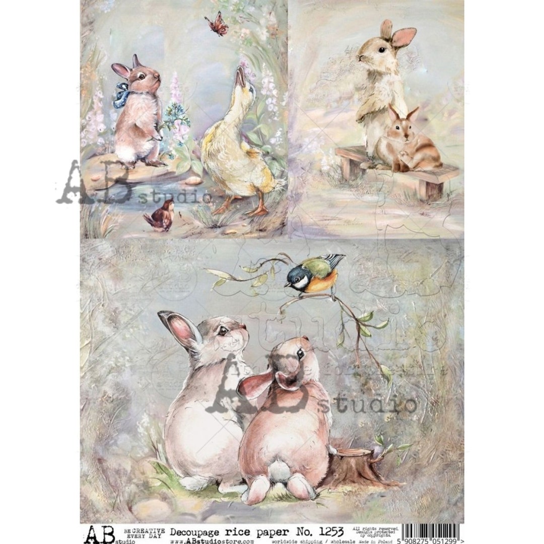 AB Studios Rice Paper I Easter Scenes I Rice Paper Decoupage I Size A4 ...