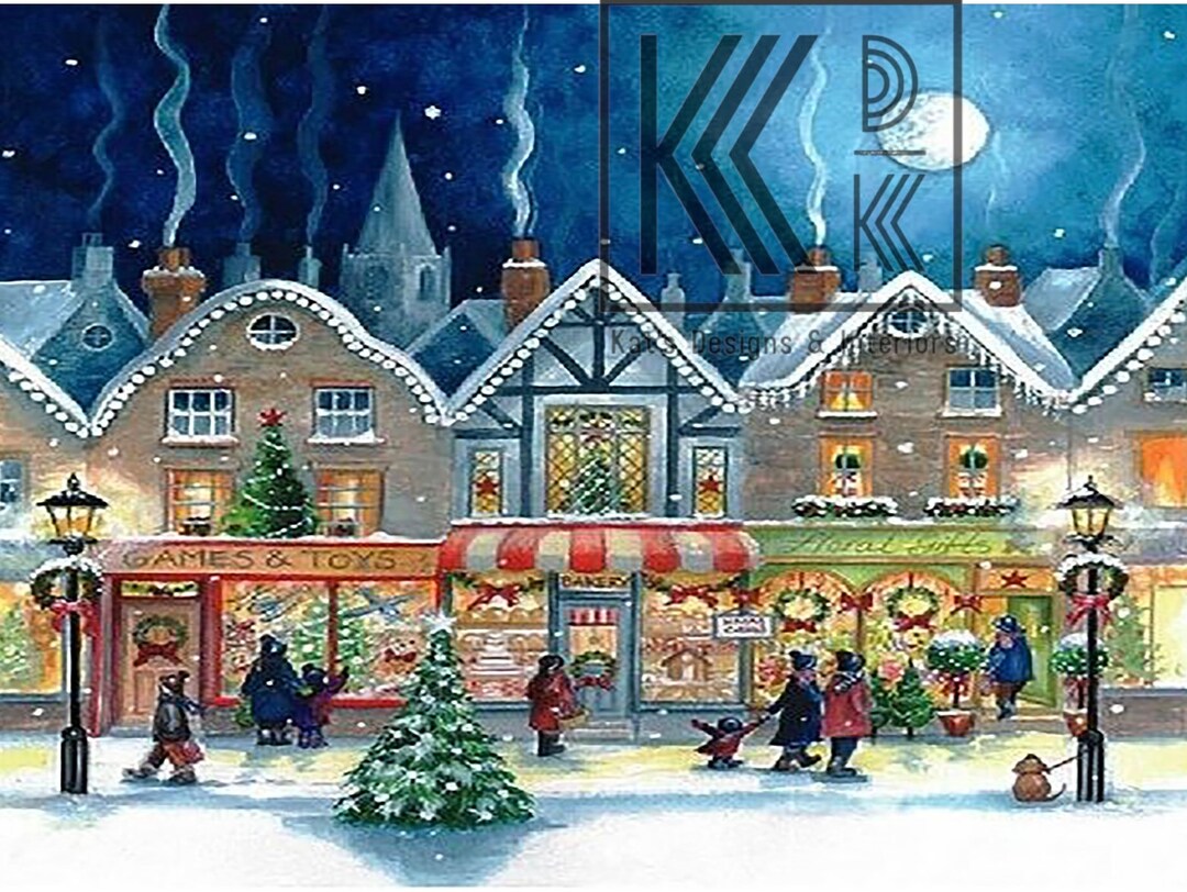 Christmas in the Village Rice Paper Size A4 by Kat's Designs for ...