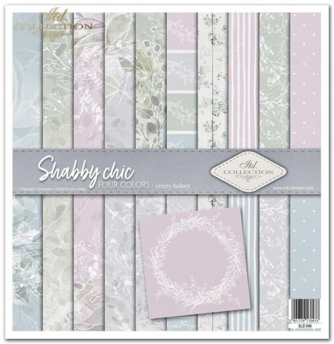 ITD Collection Shabby Chic 12" X 12" Single Sided Scrapbook Paper 10 ...