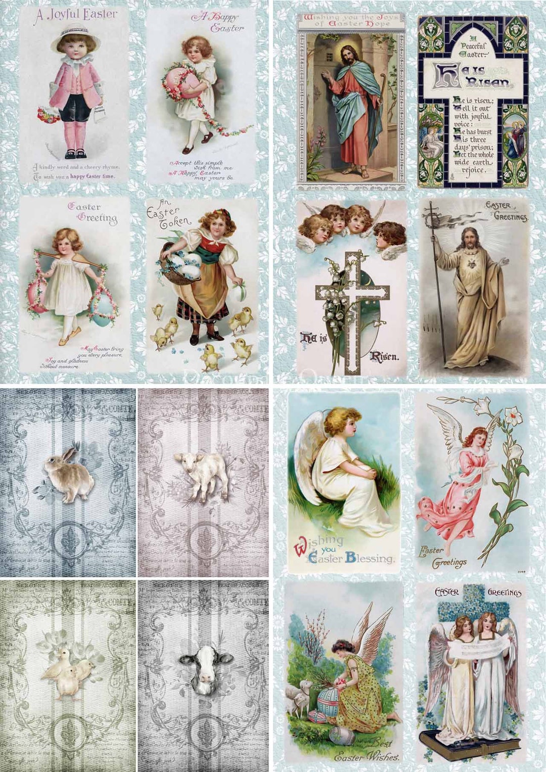 Easter Minis Rice Paper Size A4 Decoupage by Decoupage Queen for ...
