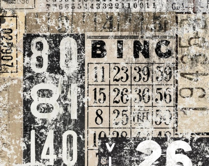 Grunge Numbers Decoupage Paper 20 by 30 by Roycycled Treasures for ...
