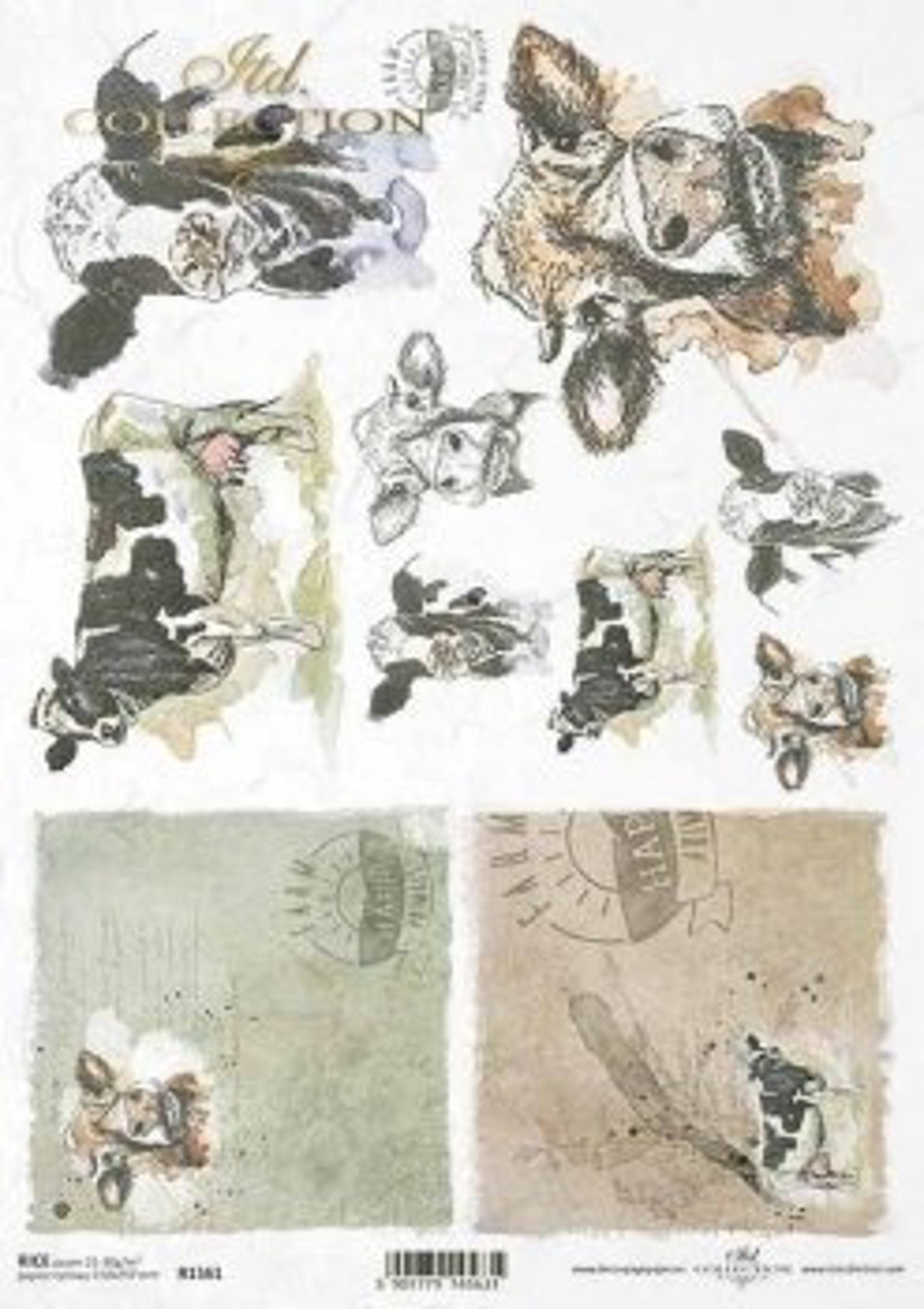 ITD Collection Cows Rice Paper Decoupage A4 for DIY Projects - Etsy
