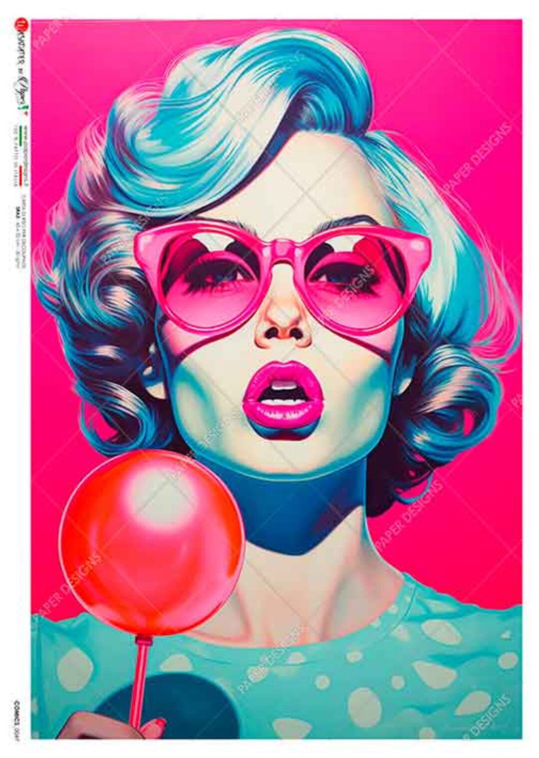 New ! Neon Lollipop II I Paper Designs I Rice Paper Decoupage I DIY I ...