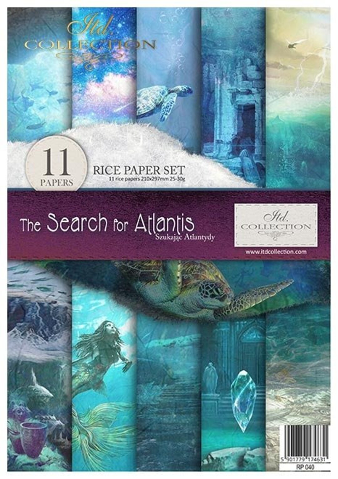Atlantis Rice Paper Set: A4 Decoupage, Scrapbooking, Mixed Media - Etsy