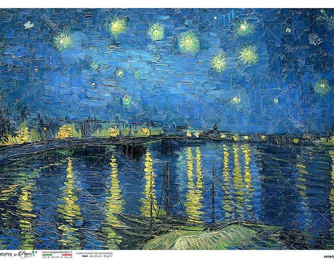 Paper Designs Washipaper Stars Over Rhone, Rice Paper Decoupage A4, for ...