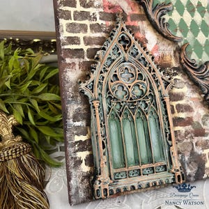 Decoupage Queen I Gothic Window I 8x5 Silicon Mould I Mixed Media I ...