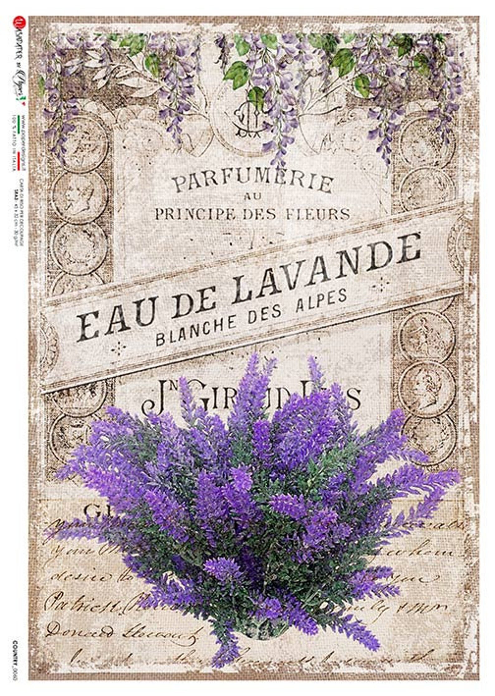 Paper Designs Washipaper Lavender Bush Rice Paper Decoupage A4 - Etsy