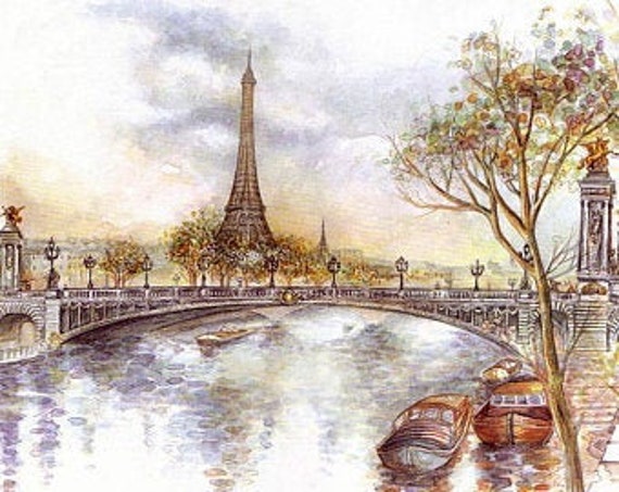 Afternoon in Paris Decoupage Rice Paper Size A4 for Furniture - Etsy