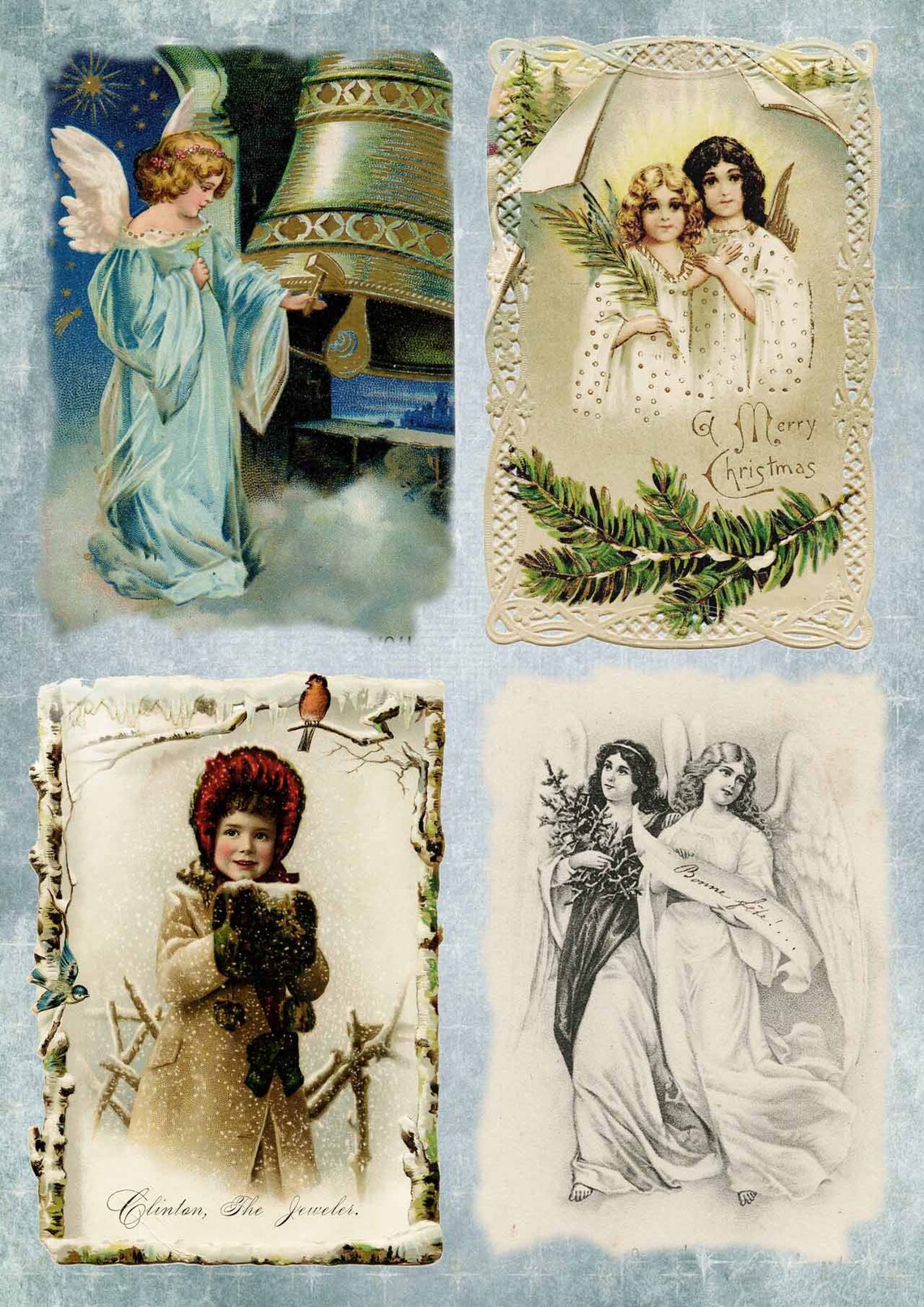 Angel 4 Pack One Sheet Rice Paper Size A4 Decoupage for - Etsy