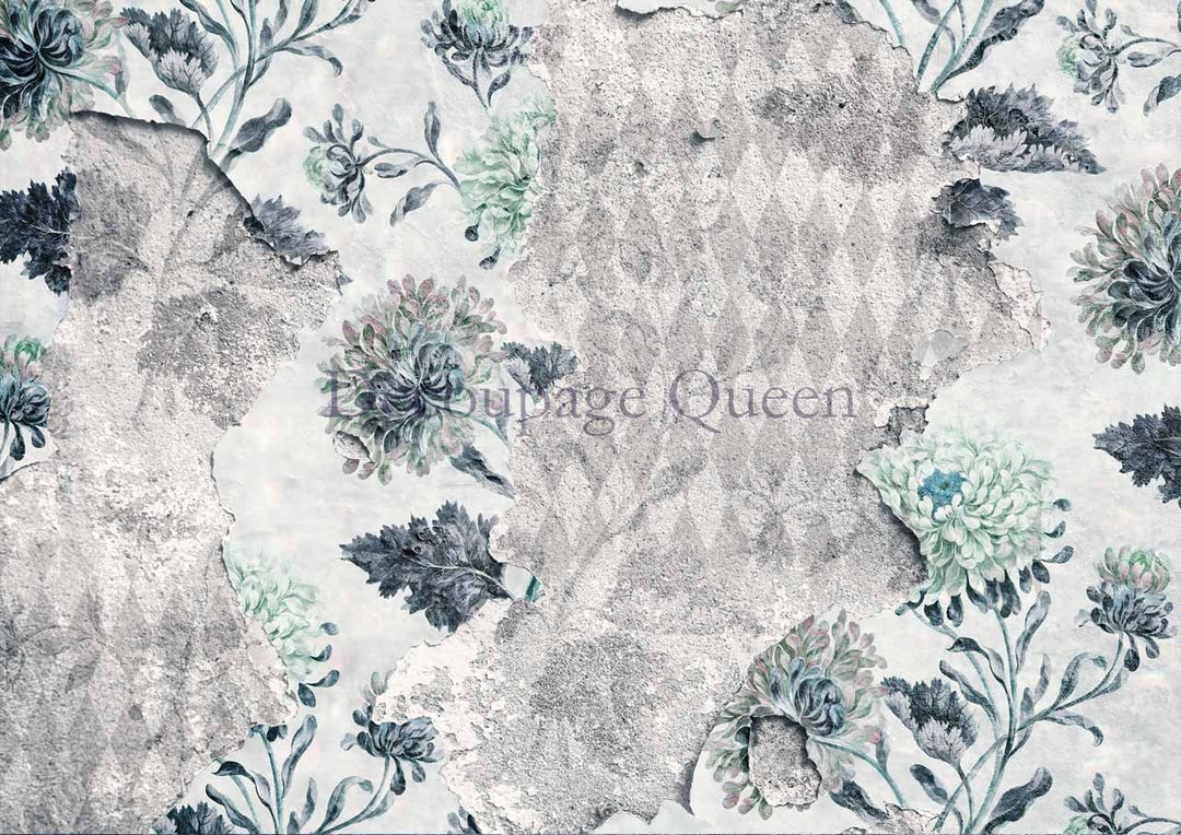 New - Andy Skinner Rice Paper Decoupage - Floral Harlequin - Decoupage ...