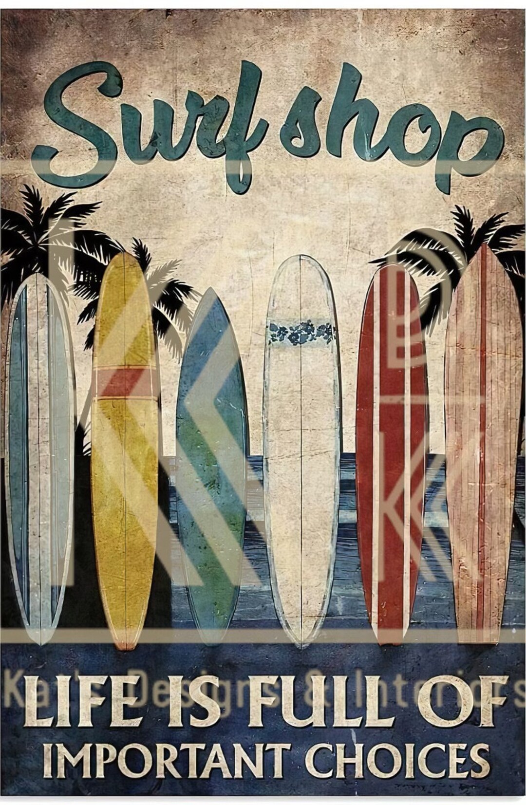 Surf Shop Rice Paper Decoupage A4 for Decoupage, Art Journal, Collage ...