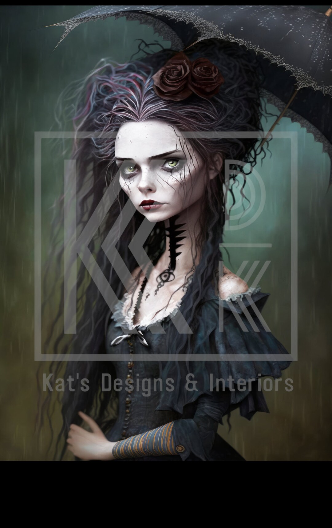 New! I Tim Burton Inspired Witch II I Rice Paper Decoupage I Size A4 I ...