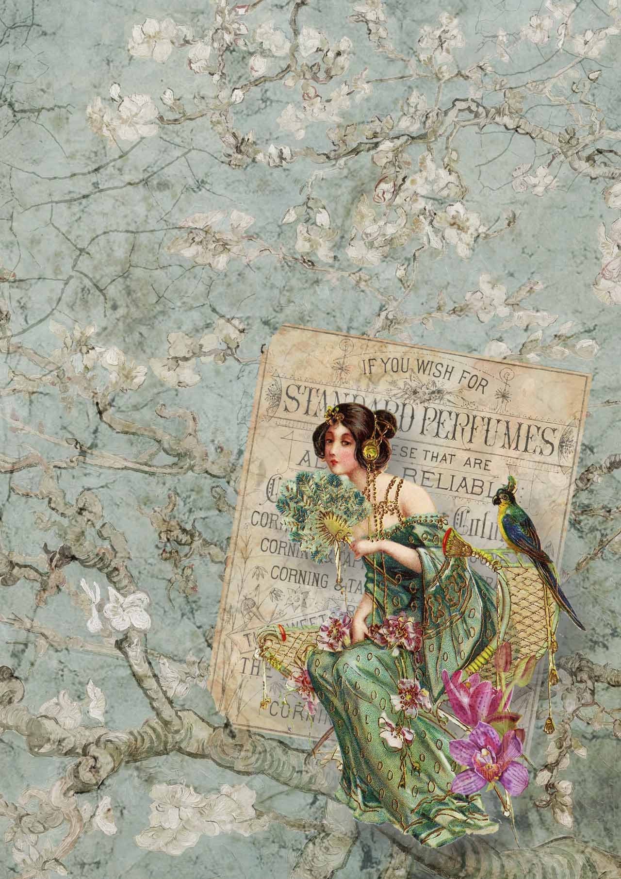 Rice paper decoupage store