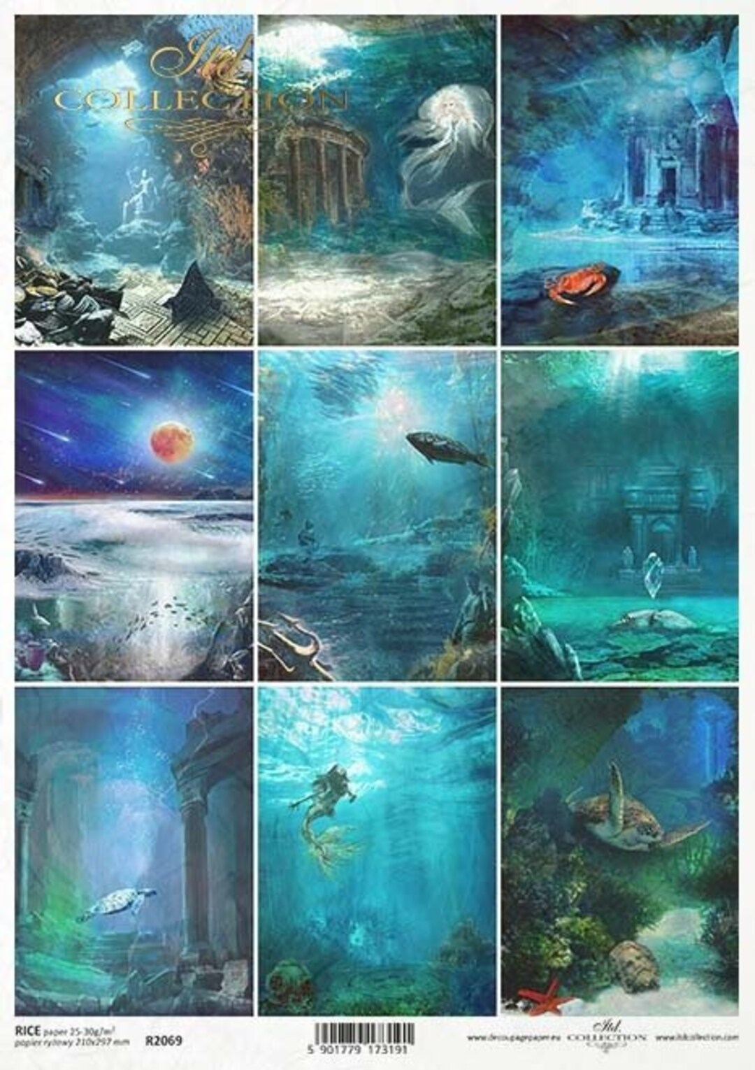 Atlantis Rice Paper | Decoupage Paper | Scrapbooking | Mixed Media ...