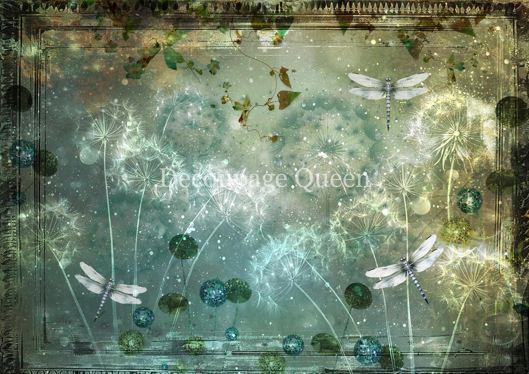 Dandelion Wishes I Decoupage Queen I Rice Paper Decoupage I Size A4 I ...
