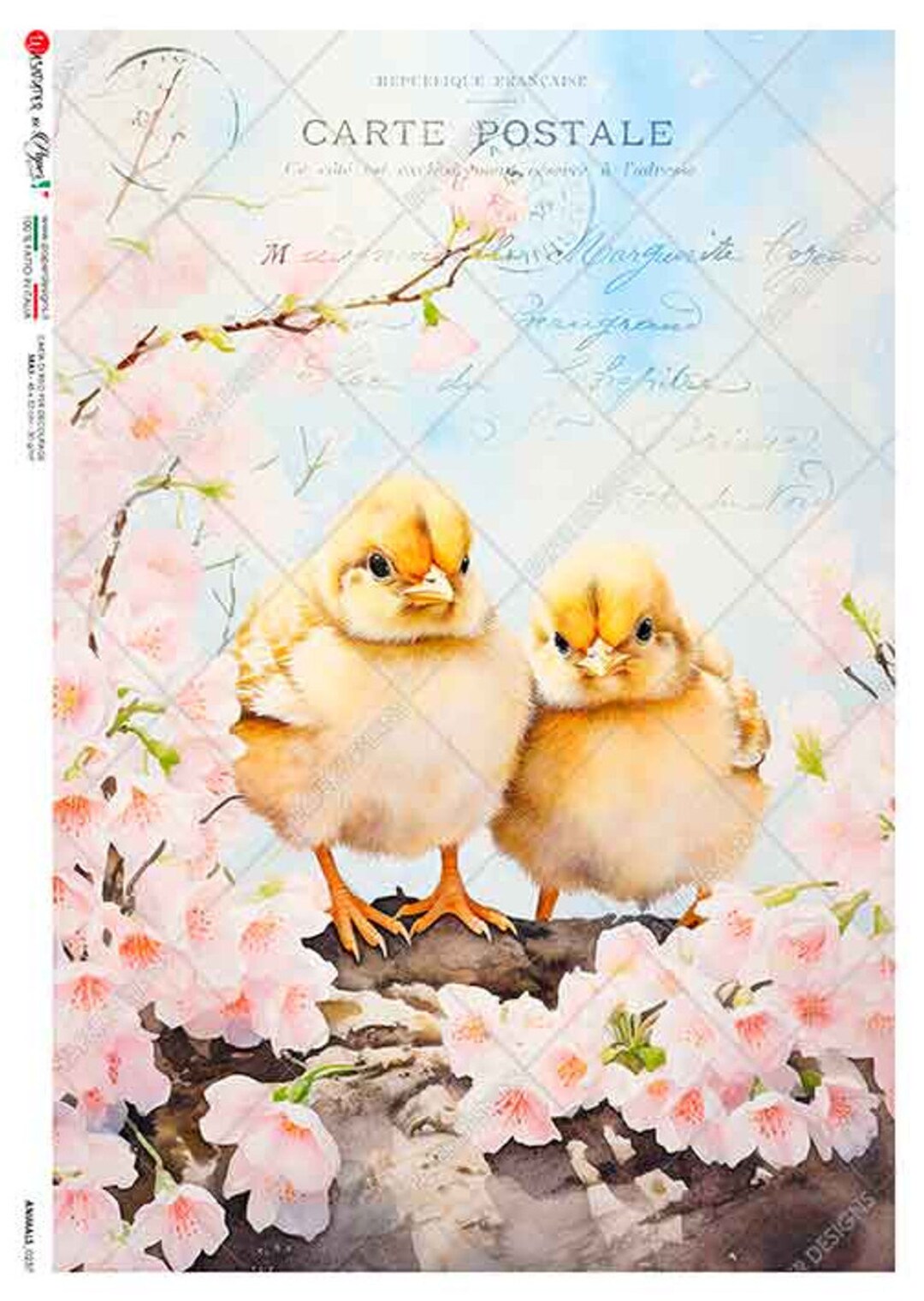 New ! Chicks and Cherry Blossoms I Paper Designs I Rice Paper Decoupage ...