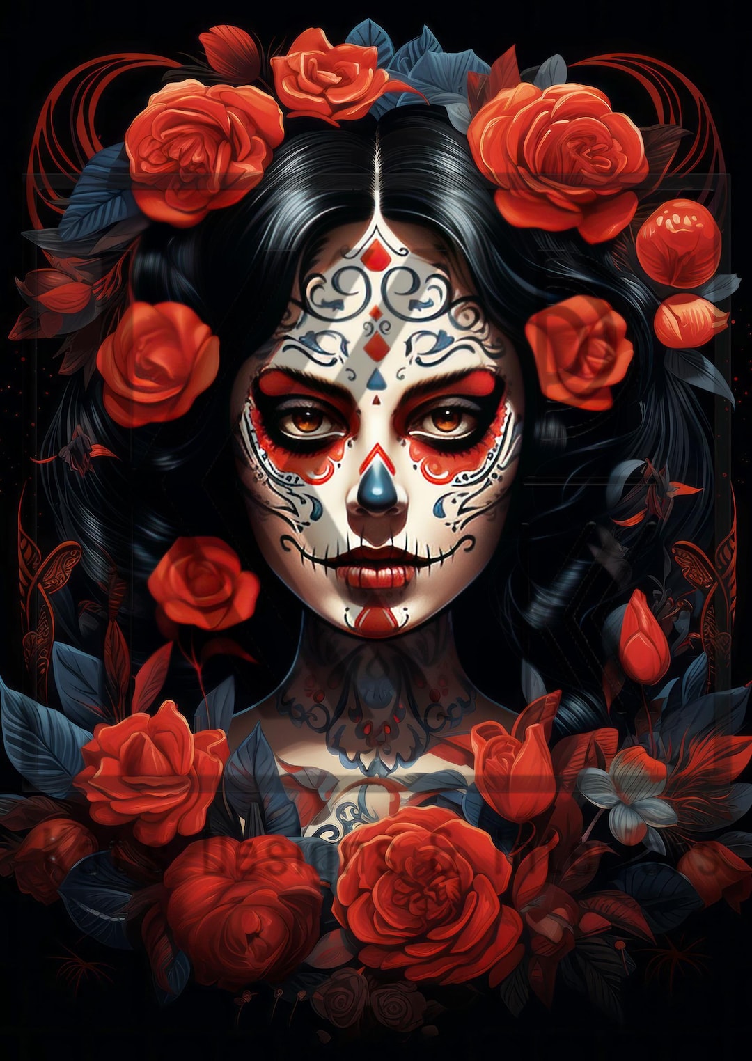 New! I Day of the Dead Portrait VI I Rice Paper Decoupage I Size A4 I ...