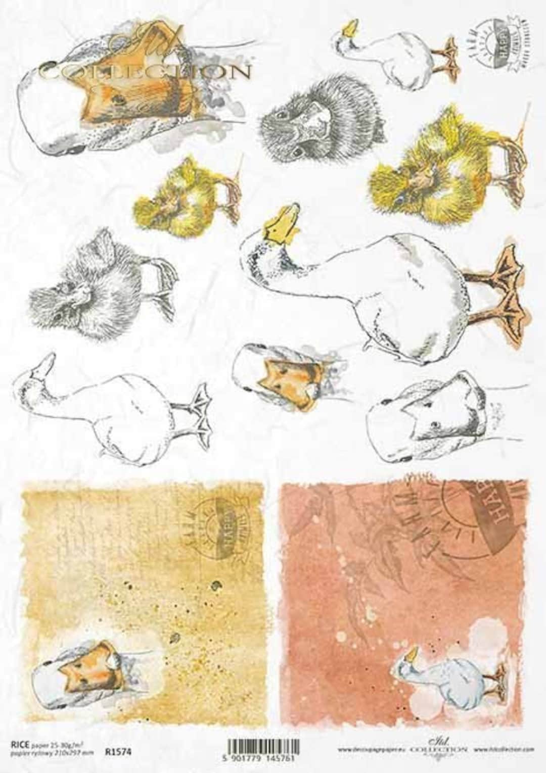 ITD Collection Goose Rice Paper Decoupage A4 for DIY Projects ...