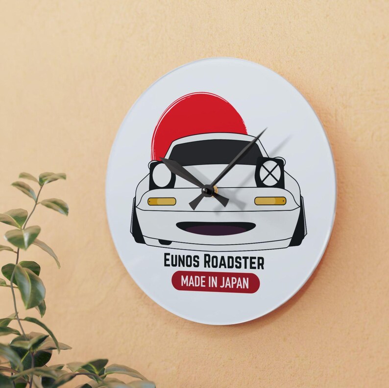Mazda Miata MX5 Acrylic Wall Clock JDM Fans Car Enthusiast Gift Japan ...