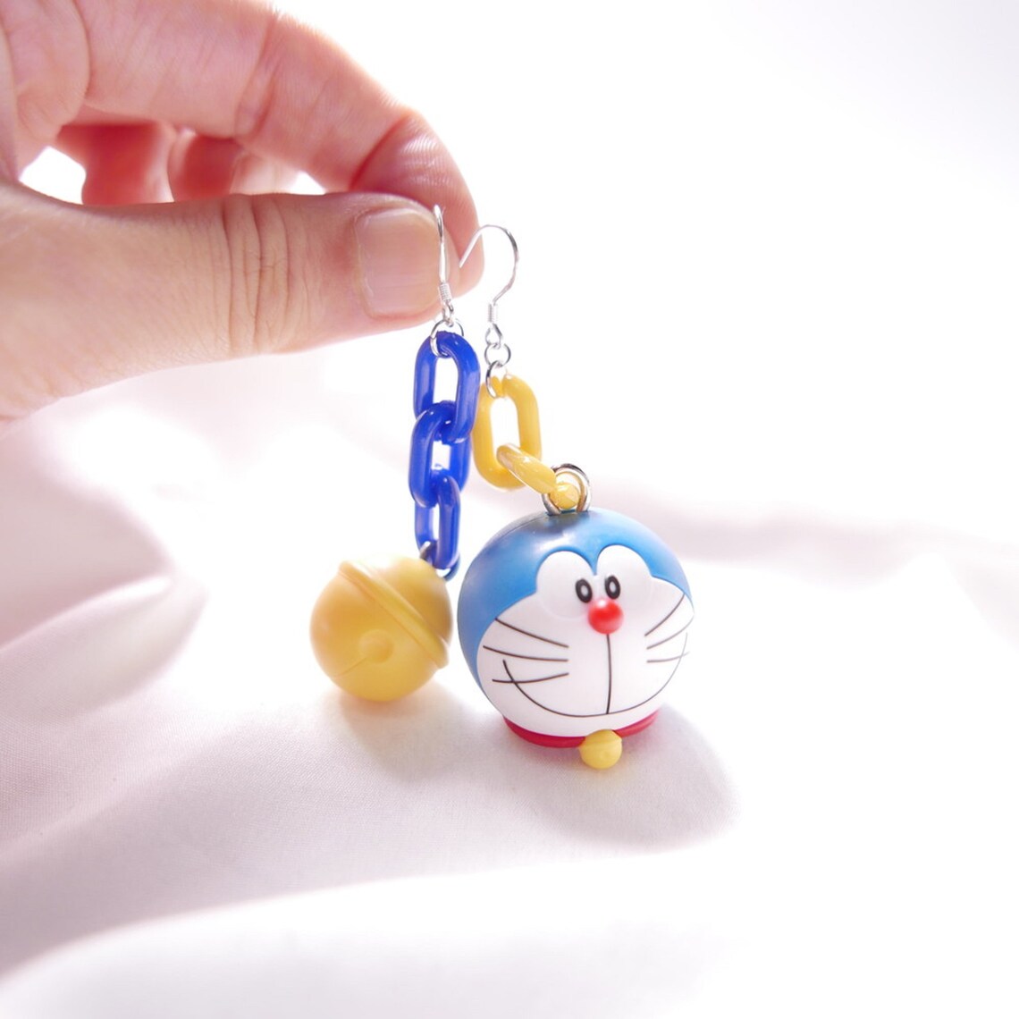 Doraemon Earrings Silver Bell Earrings | Etsy